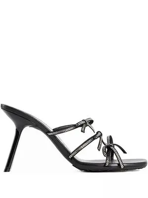 Loewe Crystal-embellished Bow Sandals