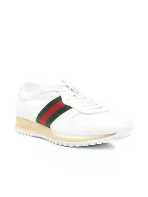 Gucci Leather Stripe Sneakers