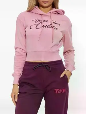 Versace Embellished Hoodie - Pink