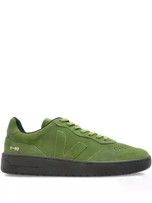 VEJA V-90 Suede Sneakers - Green