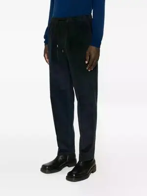 CELLAR DOOR Drawstring Corduroy Trousers - Black