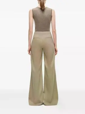 Adam Lippes Flared Trousers With Welt Pockets
