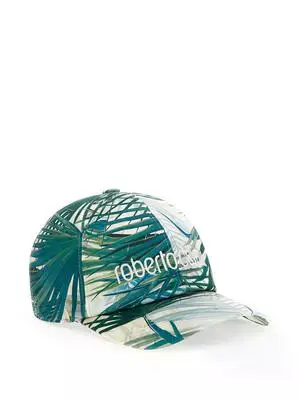 Roberto Cavalli Palm-print Baseball Cap - Green