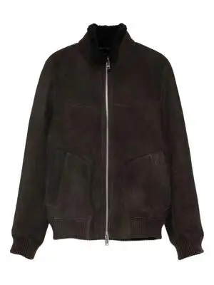 ARMA Suede Bomber Jacket - Brown