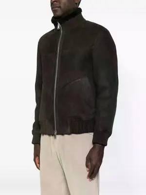 ARMA Suede Bomber Jacket - Brown