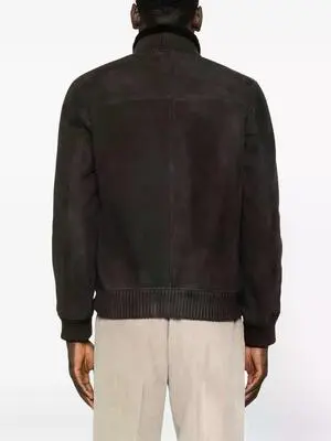 ARMA Suede Bomber Jacket - Brown