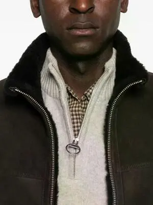 ARMA Suede Bomber Jacket - Brown