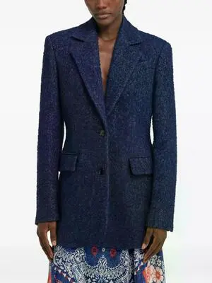 Roberto Cavalli Textured Single-breasted Blazer