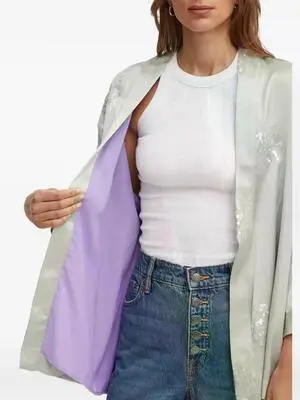 SANDRO FERRONE Sequin-embellished Satin Top