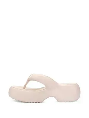 Melissa Free Fuzzy Platform Flip-flops - Neutrals