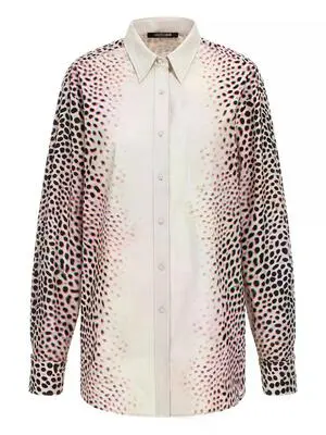 Roberto Cavalli Printed Mini Shirt Dress - Neutrals