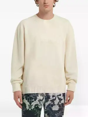 Roberto Cavalli Wool Crew Neck Sweater