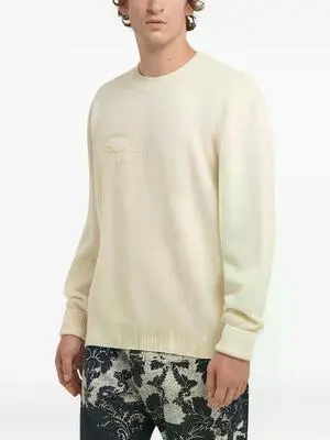 Roberto Cavalli Wool Crew Neck Sweater