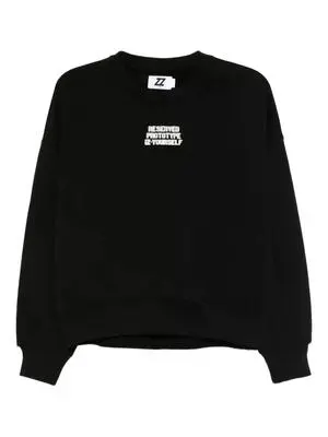 Izzue Graphic Print Crew Neck Sweatshirt - Black
