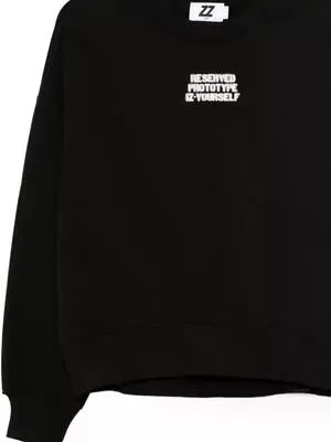 Izzue Graphic Print Crew Neck Sweatshirt - Black