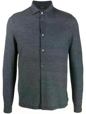 ZANONE Striped-print Long-sleeved Shirt