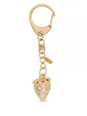 KENNETH JAY LANE Crystal-embellished Strawberry Bag Charm - Gold