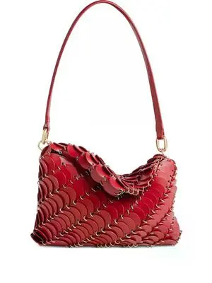 Rabanne Scale-pattern Leather Shoulder Bag