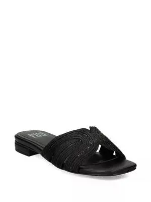 BIBI LOU Braided Leather Low Heel Sandals
