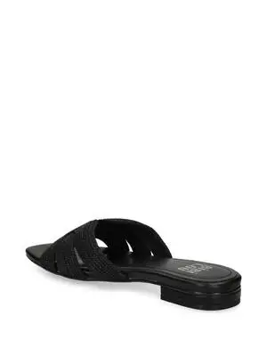 BIBI LOU Braided Leather Low Heel Sandals