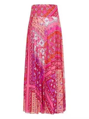 Emilio Pucci Floral Patchwork Maxi Skirt