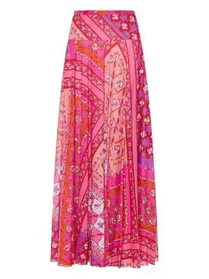 Emilio Pucci Floral Patchwork Maxi Skirt