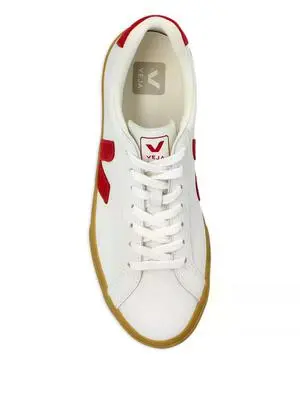 VEJA Leather V-logo Sneakers - White