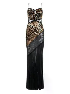 fairy dress dolls kill 2006 Roberto Cavalli Embellished Ivory Silk High-Slit Trained Gown main image 1