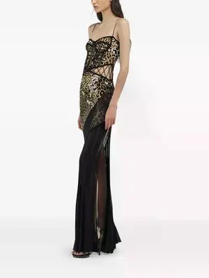 Roberto Cavalli Leopard-print Maxi Dress