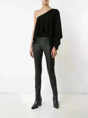 Plein Sud Asymmetric Ruffle Blouse