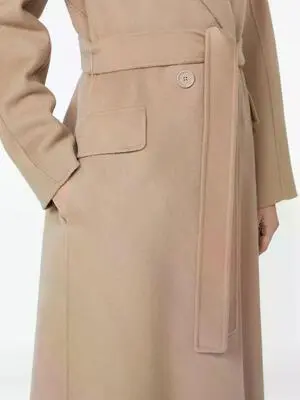 Max Mara Belted Notched-lapel Coat - Neutrals