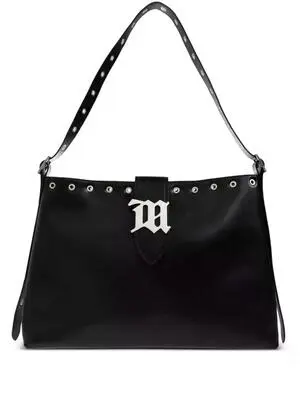MISBHV Eyelet-embellished Tote Bag With Logo Plaque