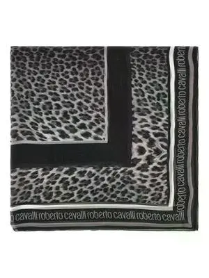 Roberto Cavalli Leopard-pattern Scarf - Grey