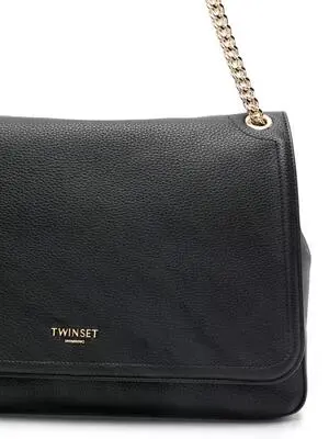 TWINSET Leather Shoulder Bag With Chain Strap