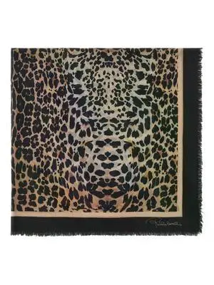 Roberto Cavalli Leopard-print Scarf - Brown