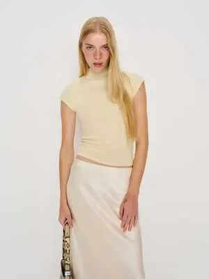 REFORMATION Pien Knit Top - Custard