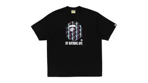 A BATHING APE Ape Head Pattern Bathing Ape Relaxed Fit Tee Shirt - Black