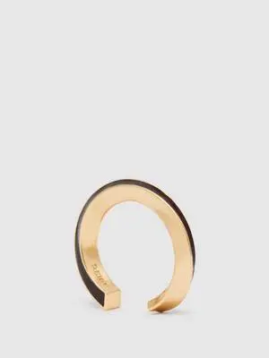 REISS Thea Twist Enamel Cuff Bracelet - Gold