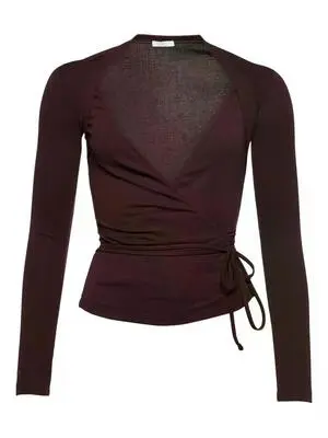 ERES Charlotte Wrap Top - Brown