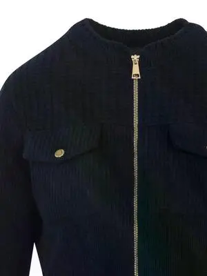 Moncler Ribbed Zip-front Fitted Jacket