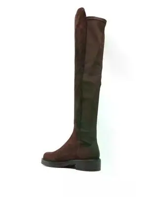 STUART WEITZMAN Suede Stretch-knit Boots