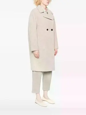 Harris Wharf London Bouclé Double-breasted Coat