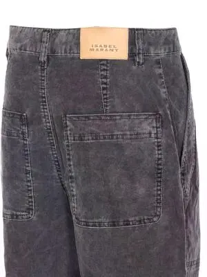 MARANT ETOILE Onyta Patch-pocket Corduroy Trousers - Black