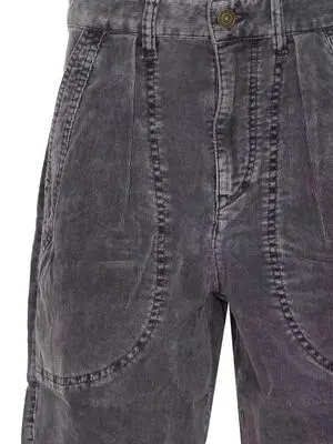 MARANT ETOILE Onyta Patch-pocket Corduroy Trousers - Black