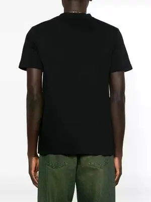 Off-White Logo-embroidered Cotton T-shirt - Black