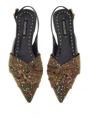 Roberto Cavalli Beaded-embellishment Flat Pumps