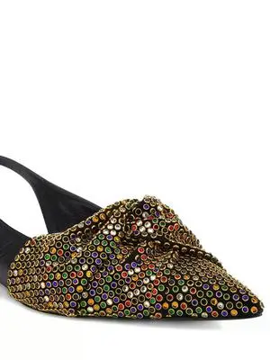 Roberto Cavalli Beaded-embellishment Flat Pumps