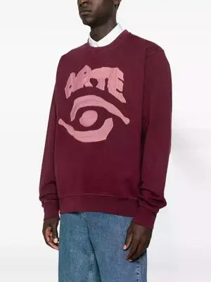 ARTE ANTWERP Embroidered Eye Sweatshirt - Red