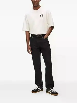 Karl Lagerfeld Coated Detail Jeans - Black