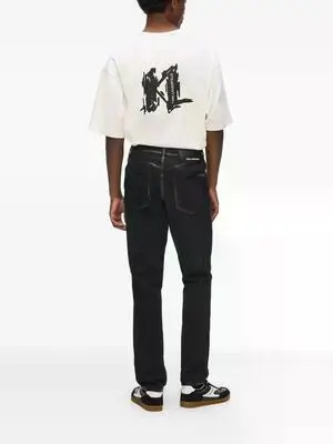 Karl Lagerfeld Coated Detail Jeans - Black